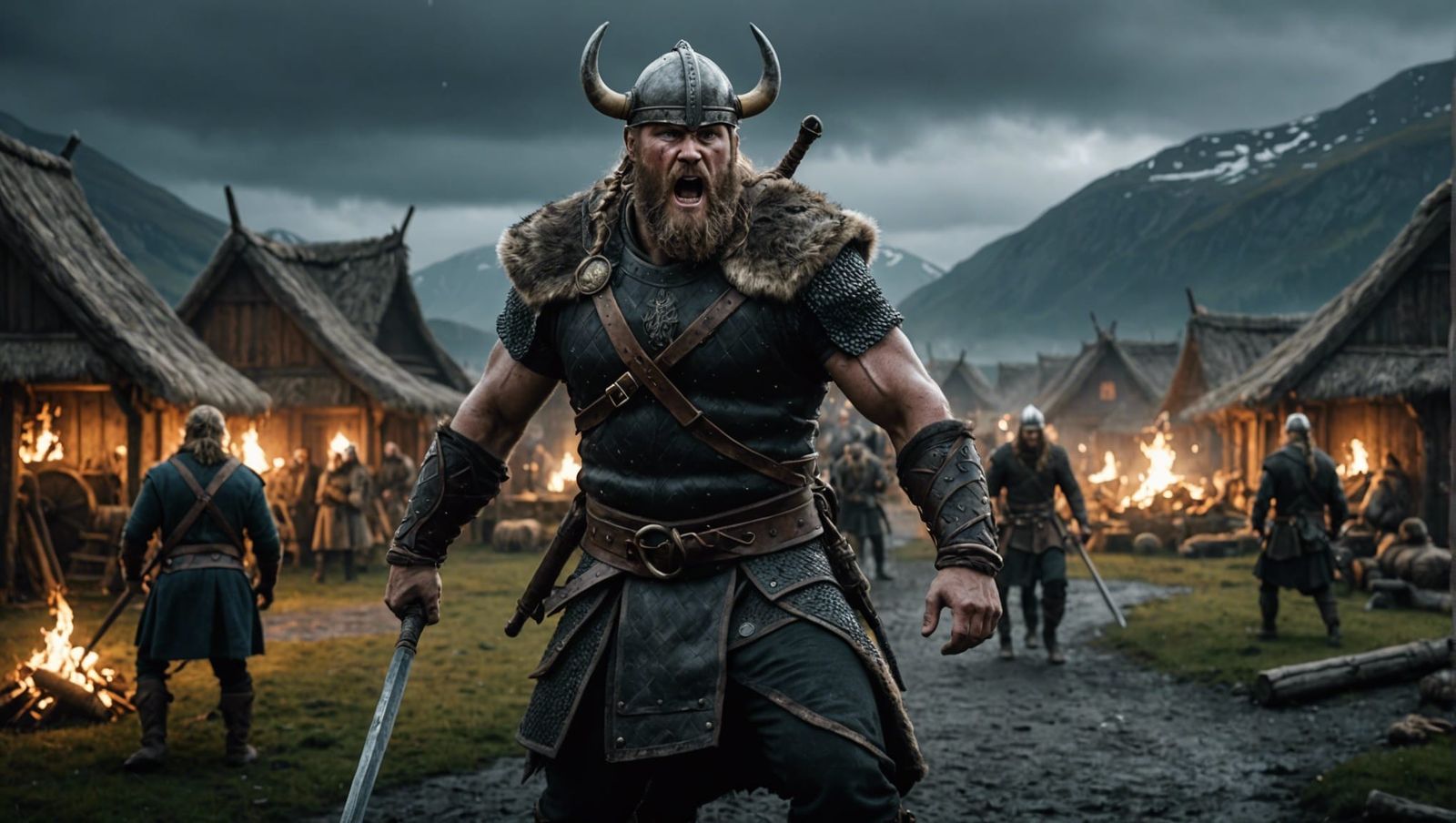 Ferocious Viking Warrior - AI Generated Artwork - NightCafe Creator