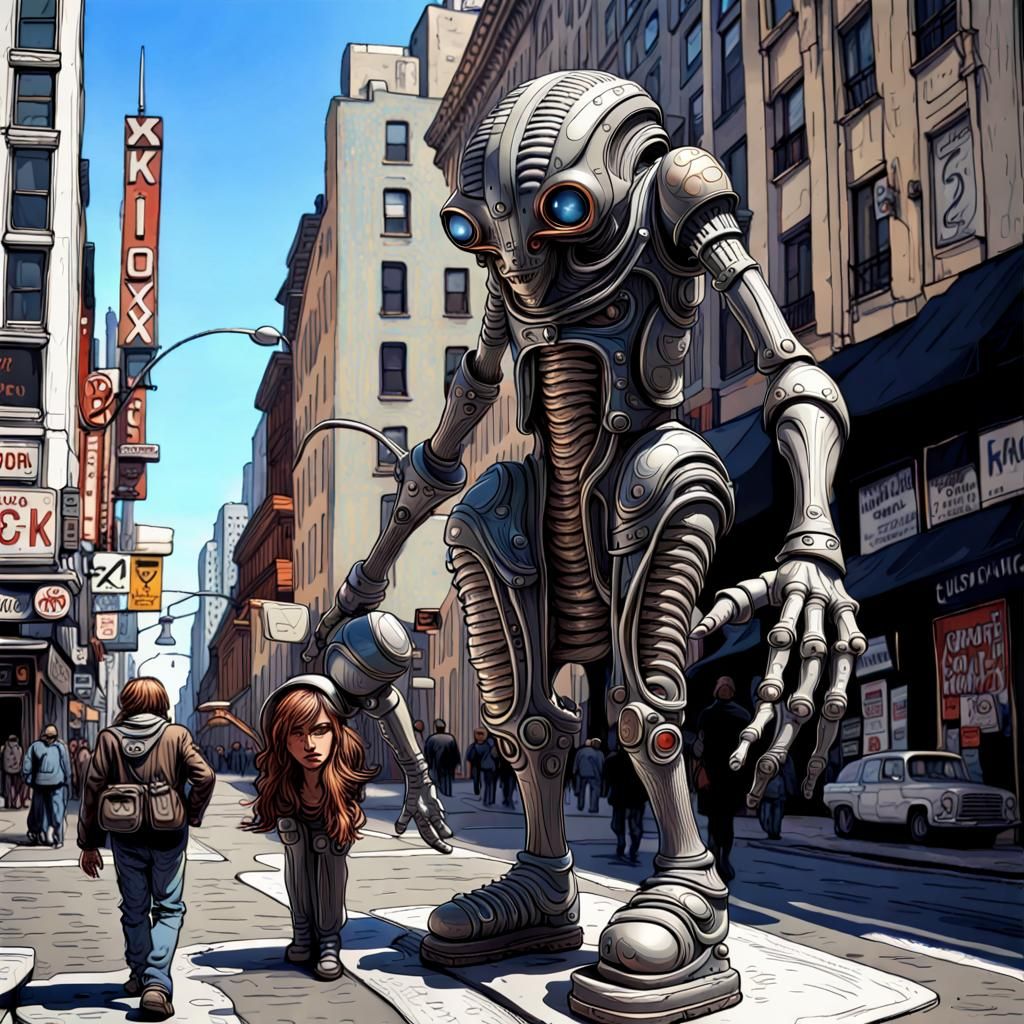 Messed up but cool robot - AI Generated Artwork - NightCafe Creator