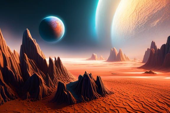 Barren planet - AI Generated Artwork - NightCafe Creator