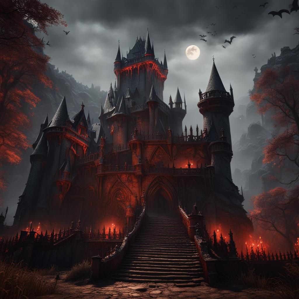 Vampire castle! - AI Generated Artwork - NightCafe Creator
