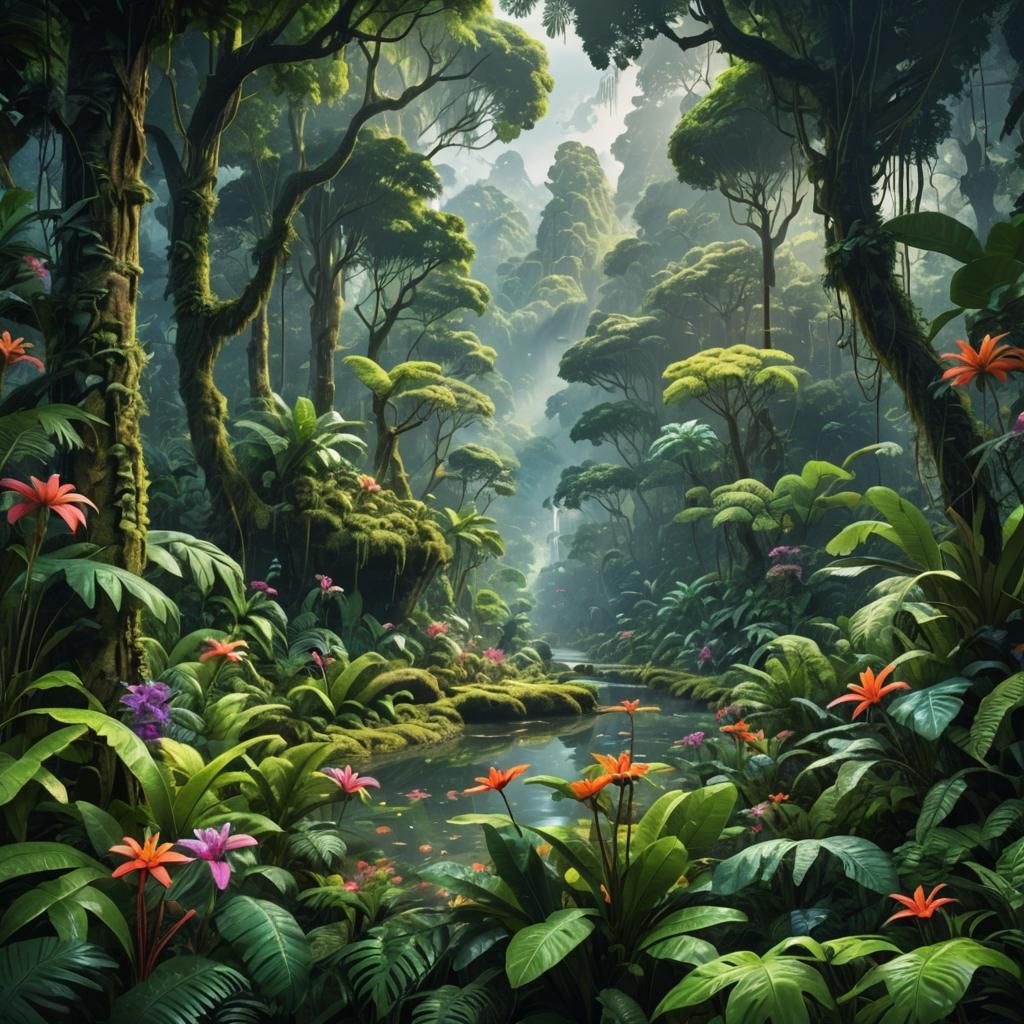 rainforest - AI Generated Artwork - NightCafe Creator