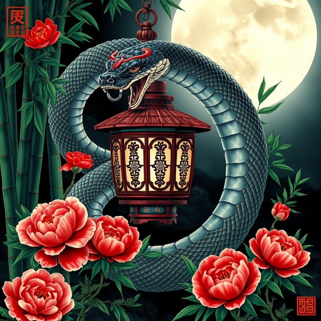 chinese year of the snake - Majestic Snake Adorns Traditiona...