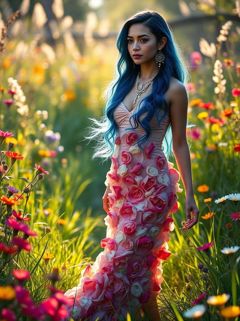 Ayla - Ethereal Goddess in Whimsical Wilderness Garden