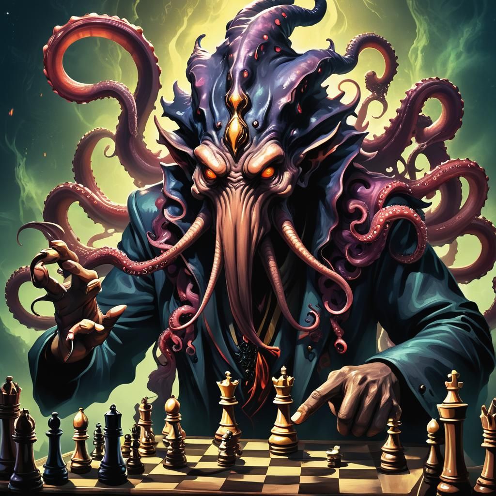 A variation of a theme: 'An Evil Deity Playing Chess' - AI Generated ...