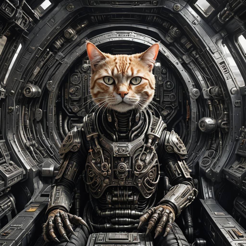 gingercat spacepilot - AI Generated Artwork - NightCafe Creator