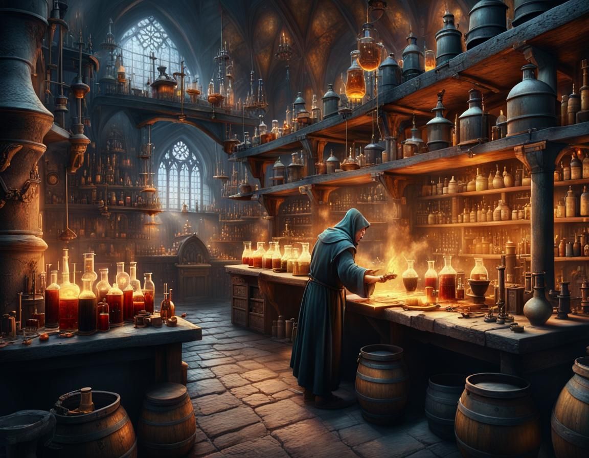 Medieval Laboratory - AI Generated Artwork - NightCafe Creator