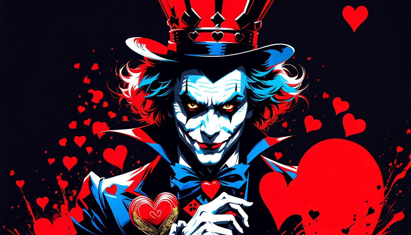 Joker King of Hearts - AI Generated Artwork - NightCafe Creator