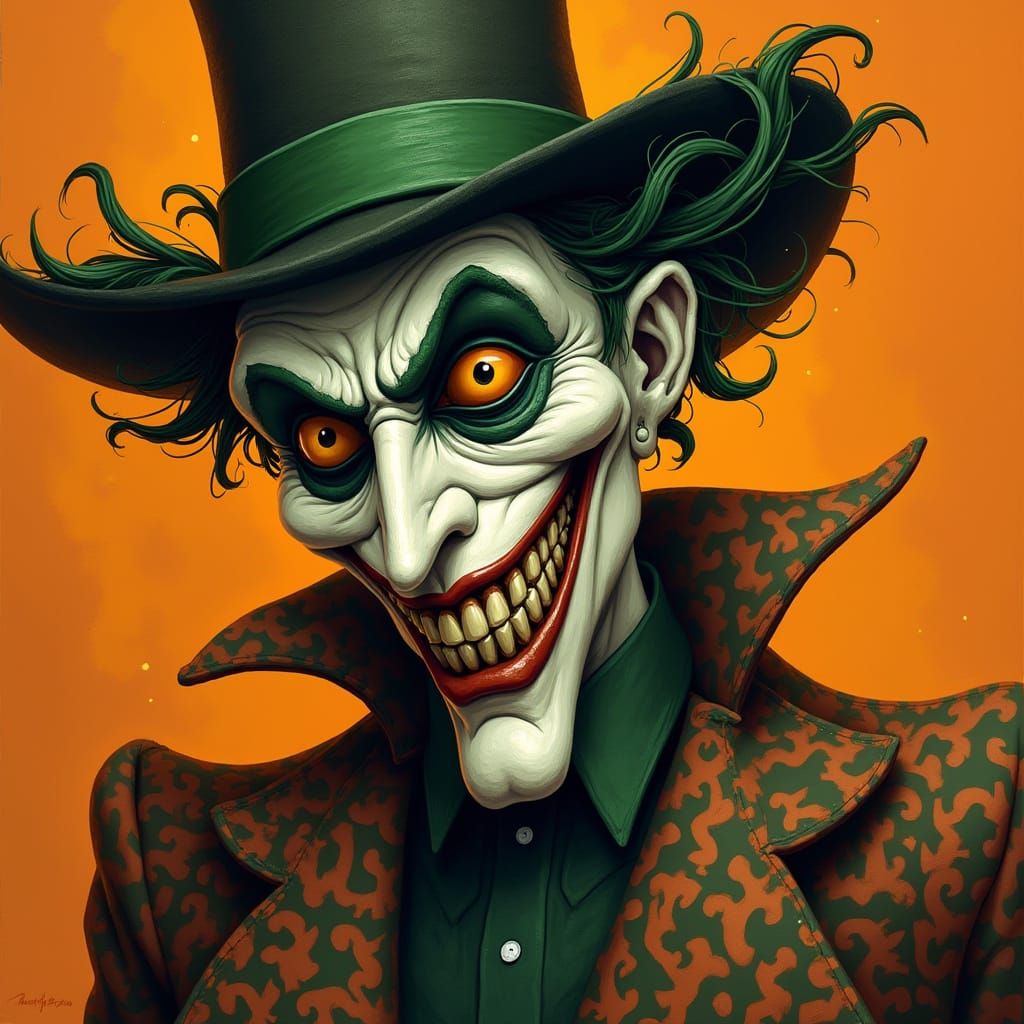 A sharp faced, sinister jack in the box