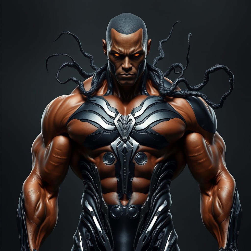 Cybernetic Bodybuilder Hybrid Terminator - AI Art