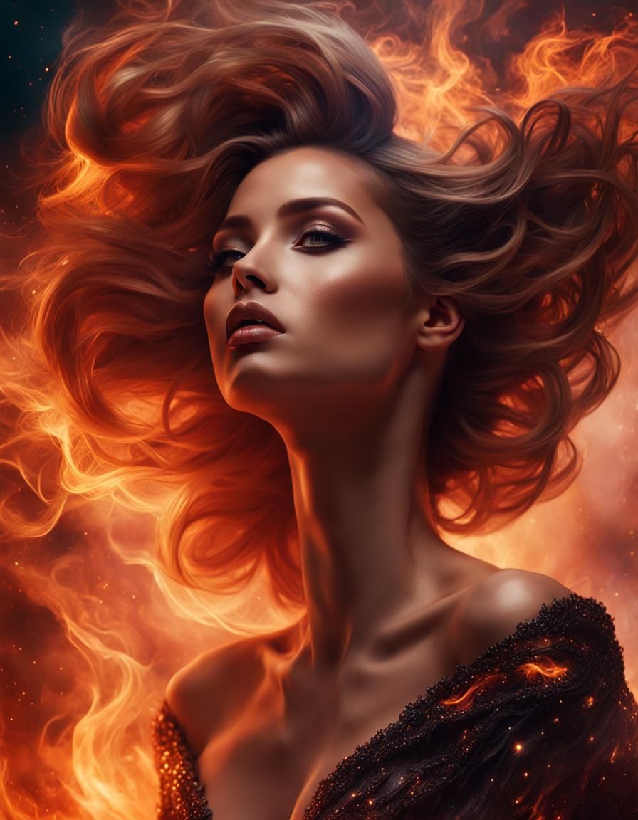 fiery beauty - AI Generated Artwork - NightCafe Creator