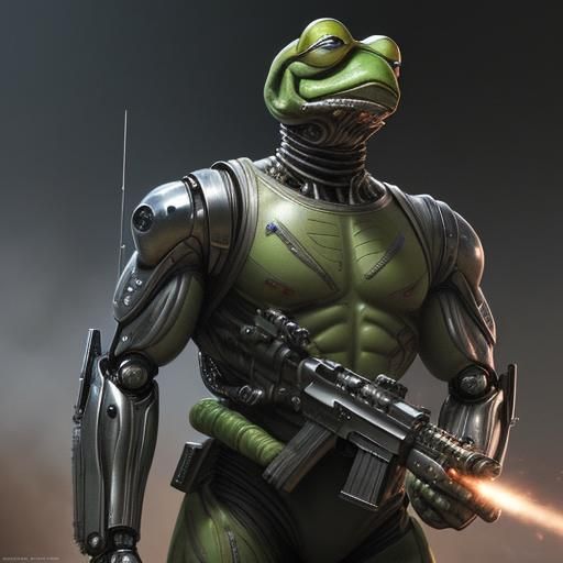 Kermit Terminator 1 - AI Generated Artwork - NightCafe Creator