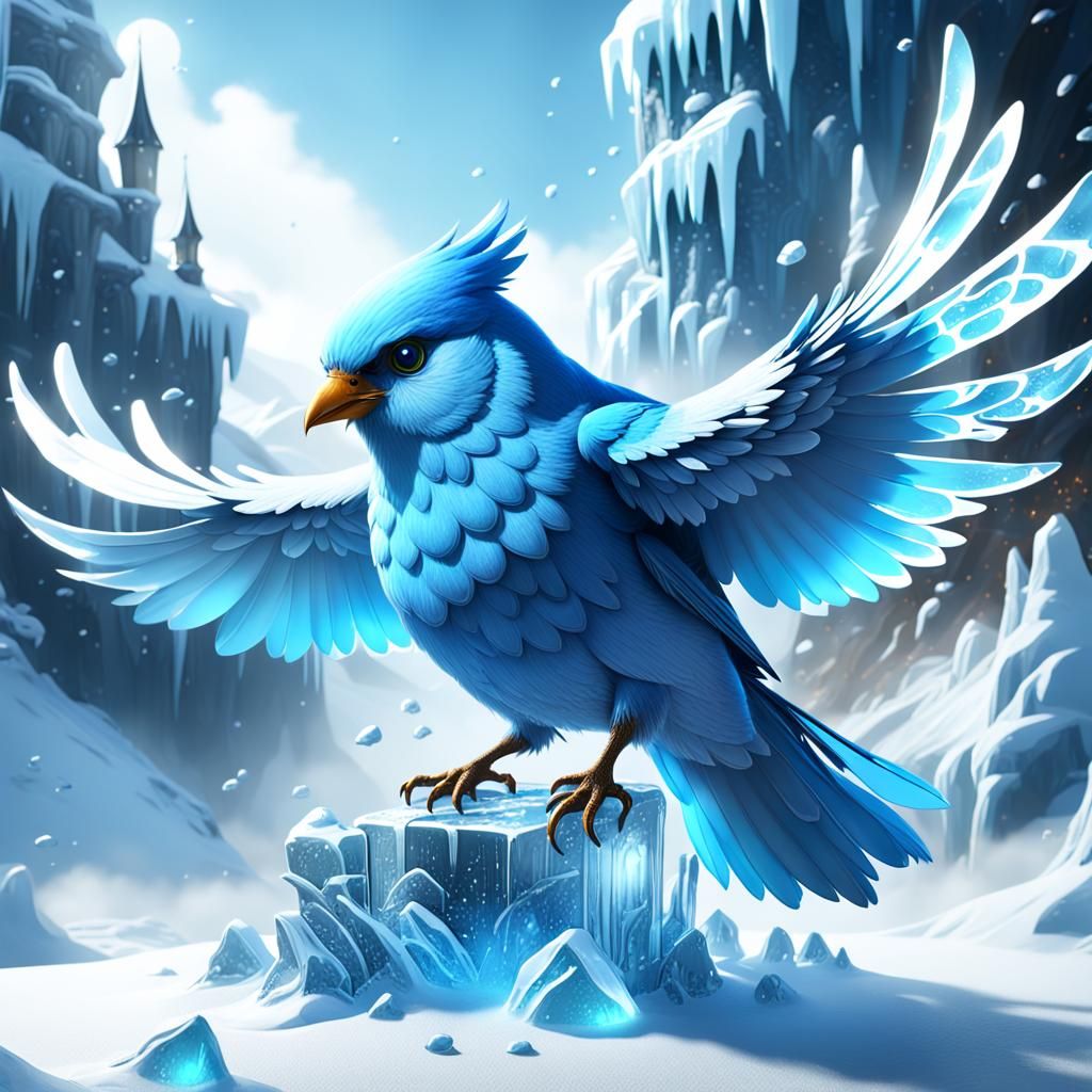 Ice bird - AI Generated Artwork - NightCafe Creator