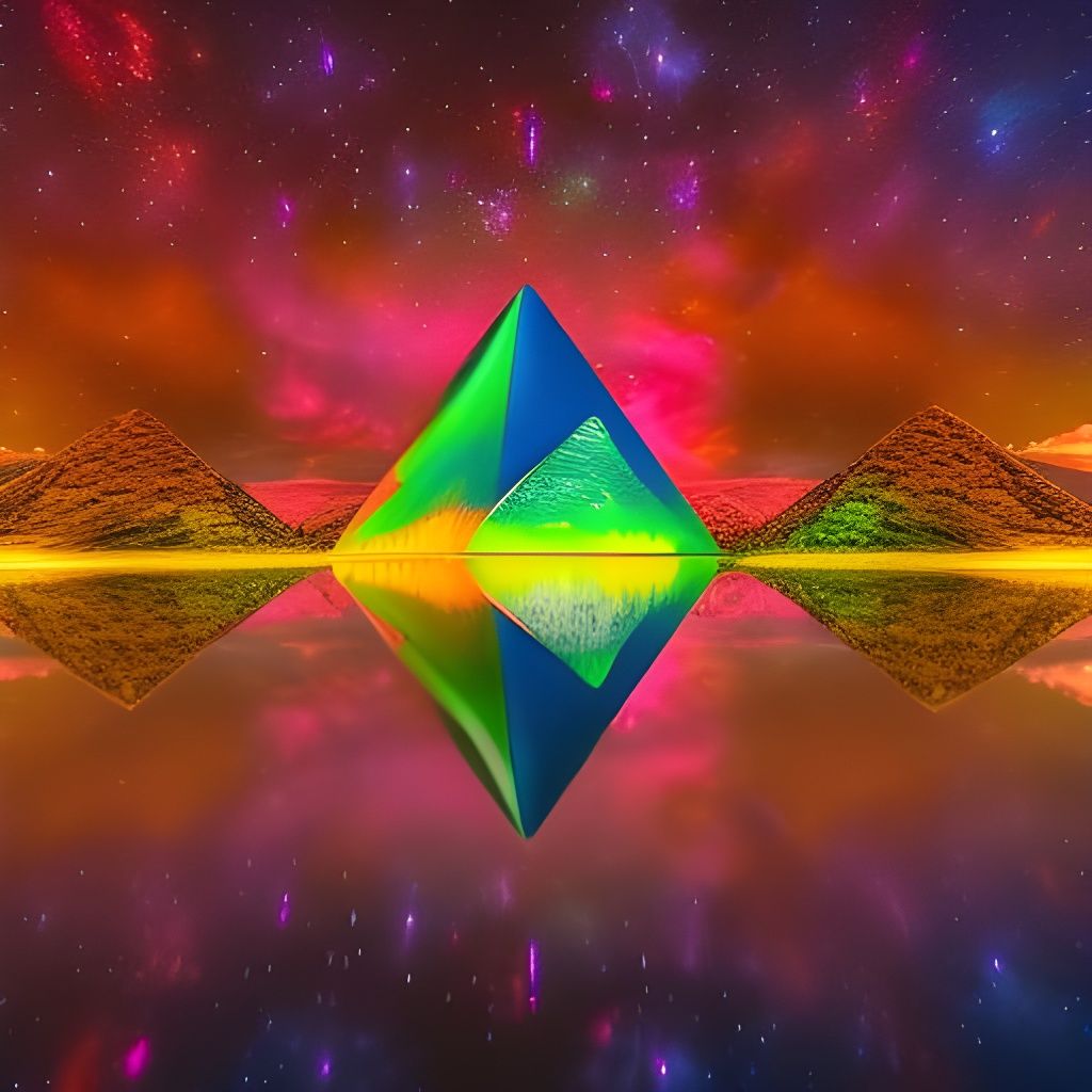 Psychedelic Pyramids - AI Generated Artwork - NightCafe Creator