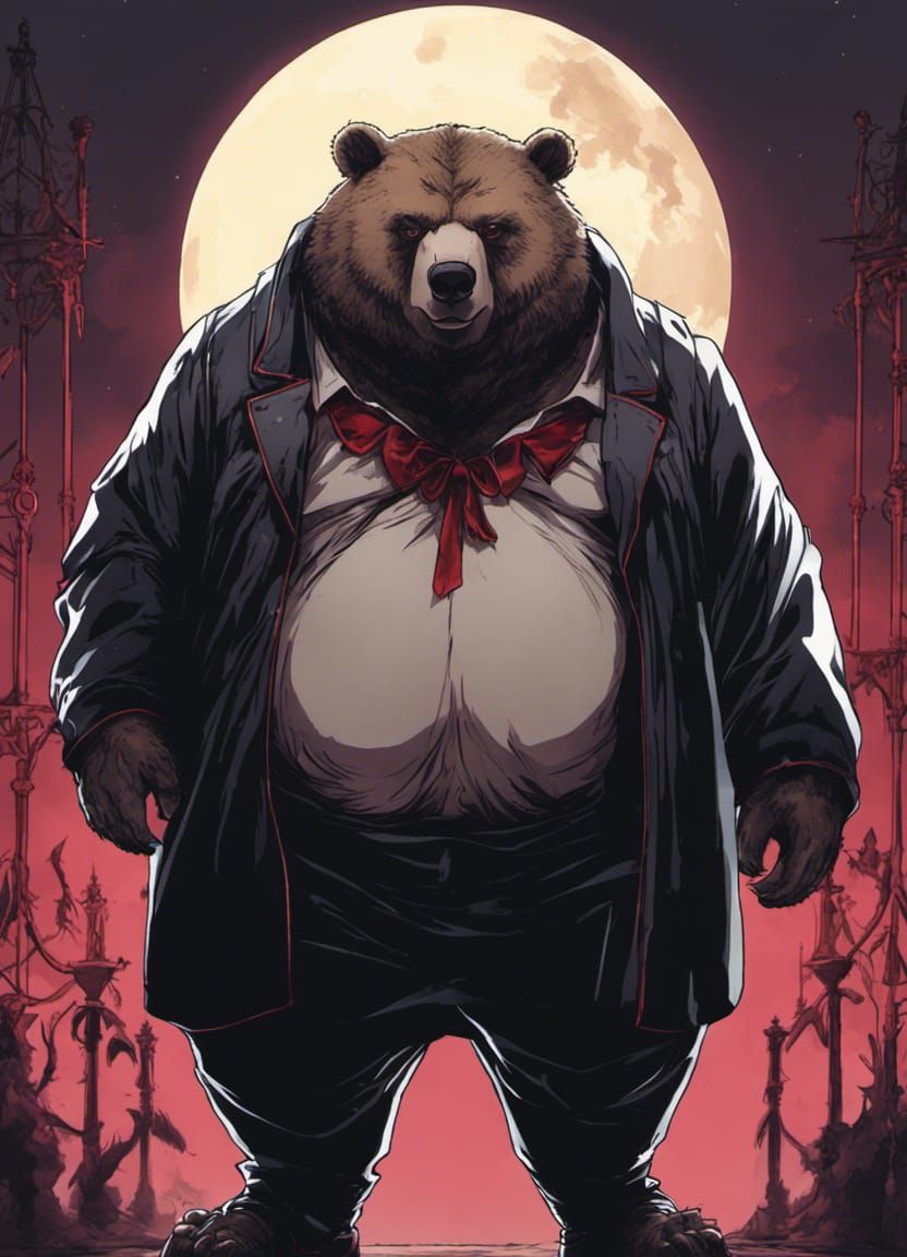 MANGa: [Obese Bear]- Evil Gothic Vampire King moonlitension, deep Color ...