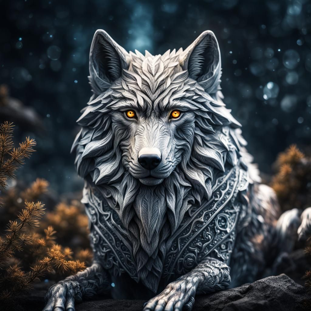 Crystal wolf - AI Generated Artwork - NightCafe Creator