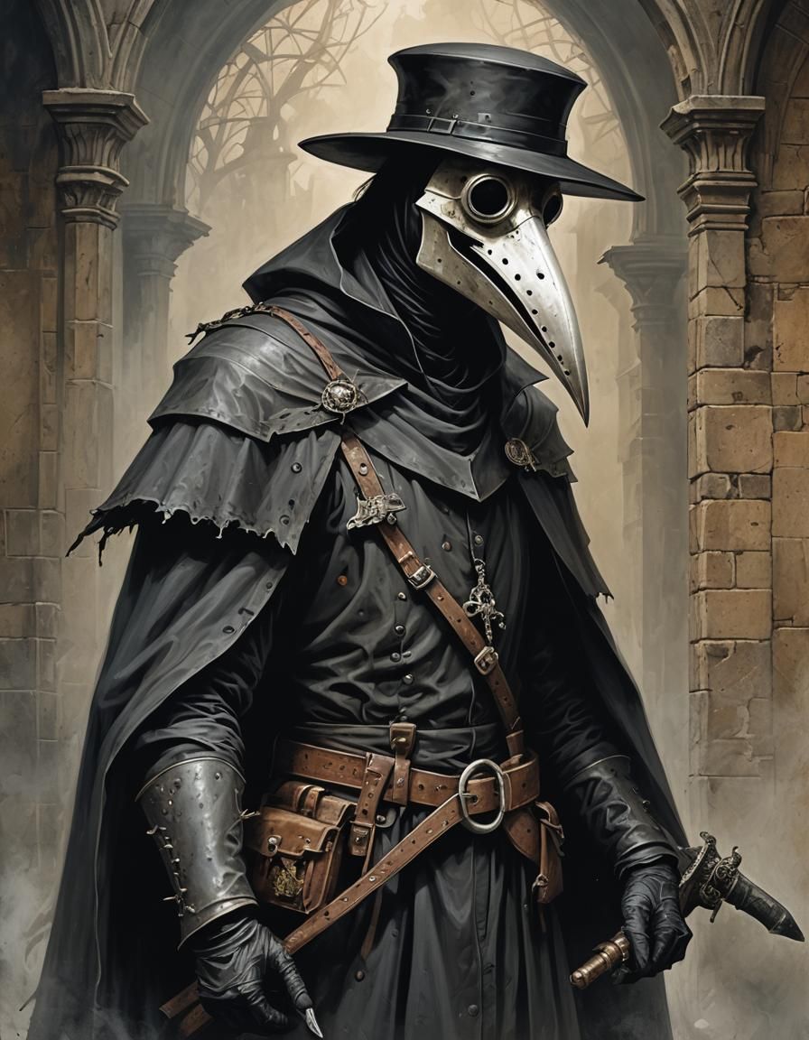 medieval gothic plague doctor - AI Generated Artwork - NightCafe Creator