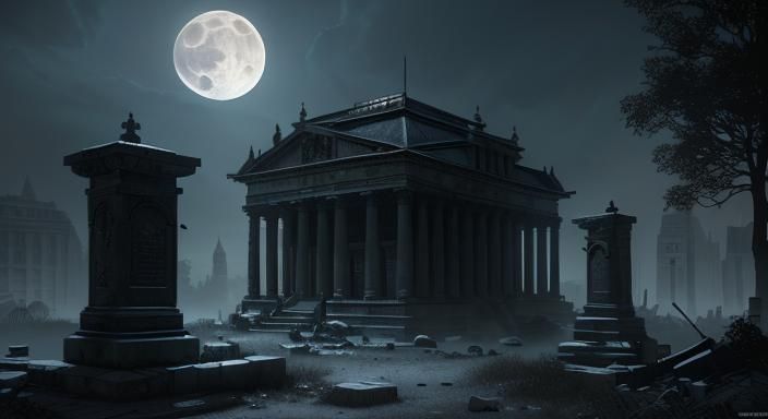 Old Decrepit Mausoleum - AI Generated Artwork - NightCafe Creator