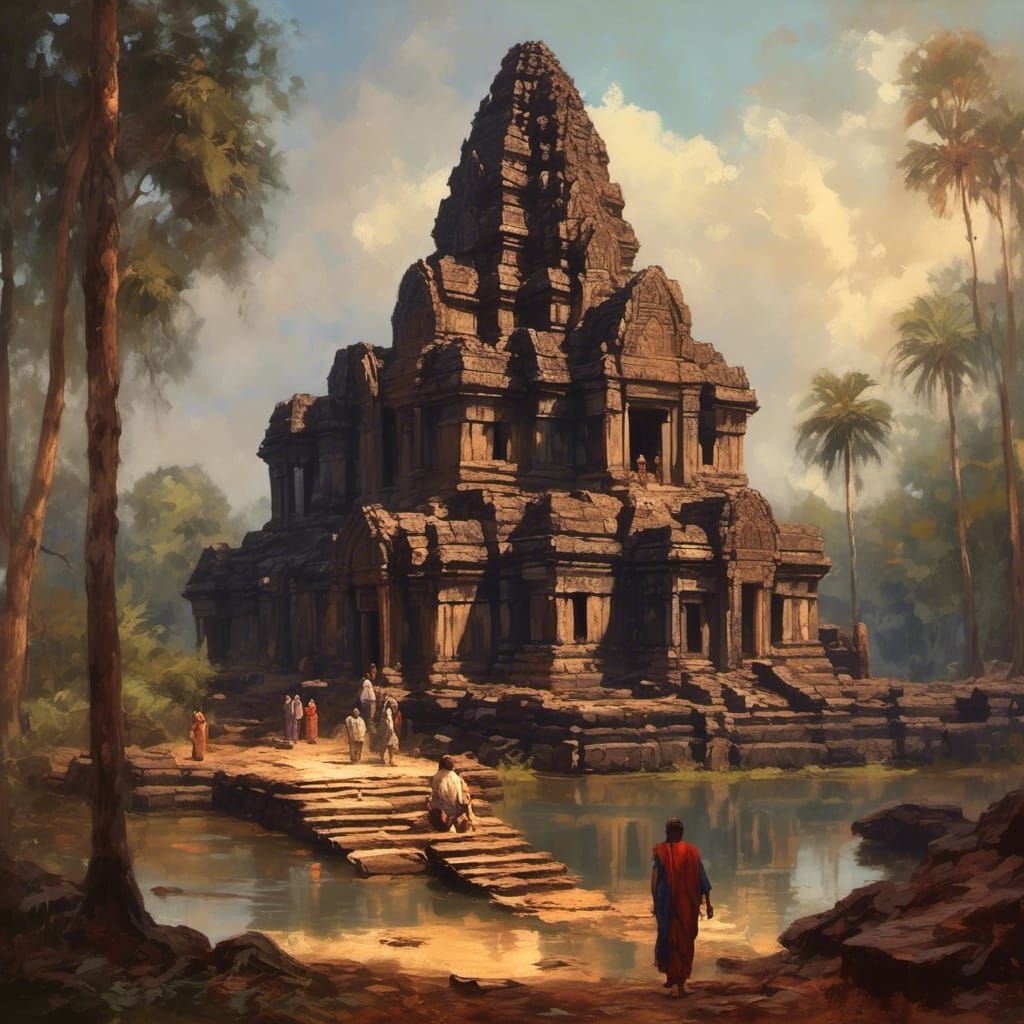 Angkor Wat - AI Generated Artwork - NightCafe Creator