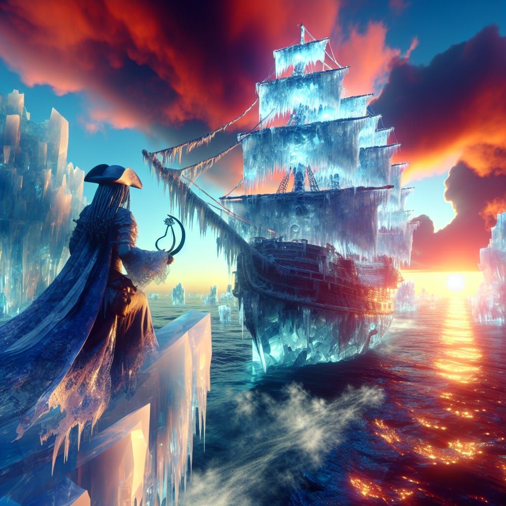 Ice Ship - AI Generated Artwork - NightCafe Creator