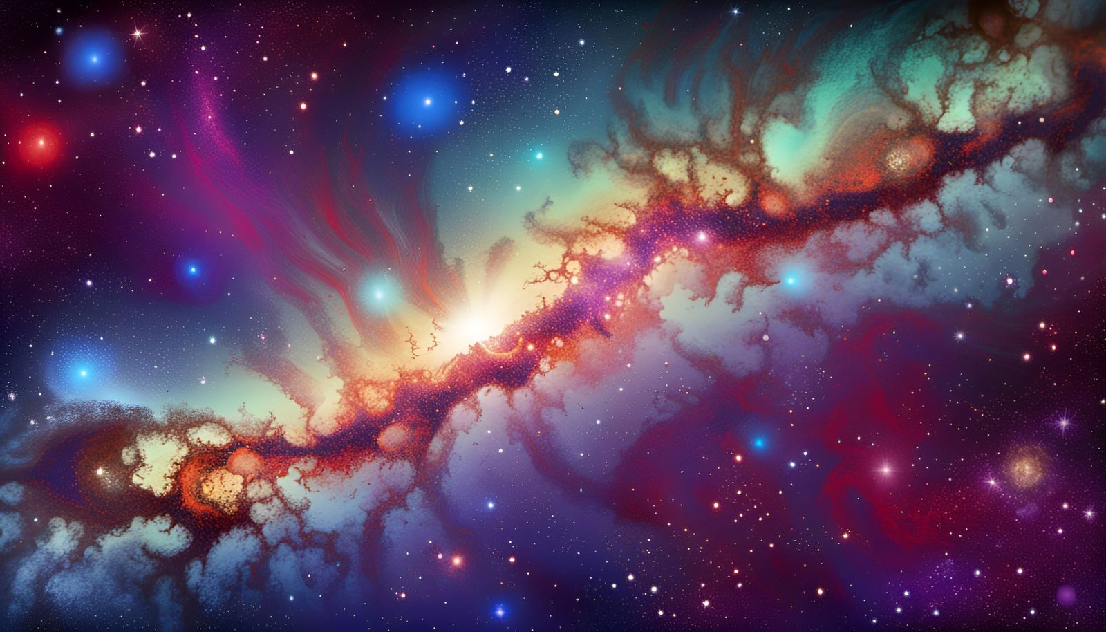 Milky Way galaxy, stylized, vivid colors - AI Generated Artwork ...