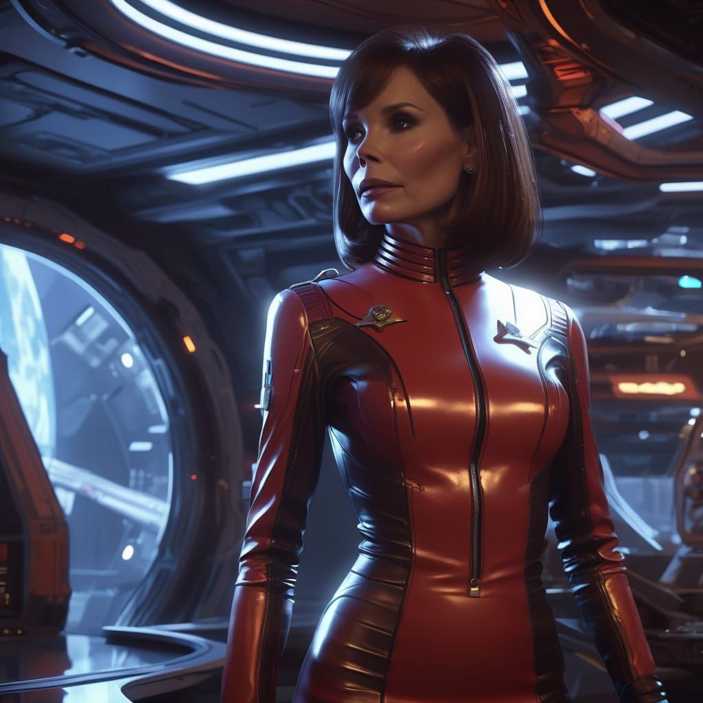 Mary Tyler Moore, as Laurie Petrie, as a Starfleet starship captain on ...