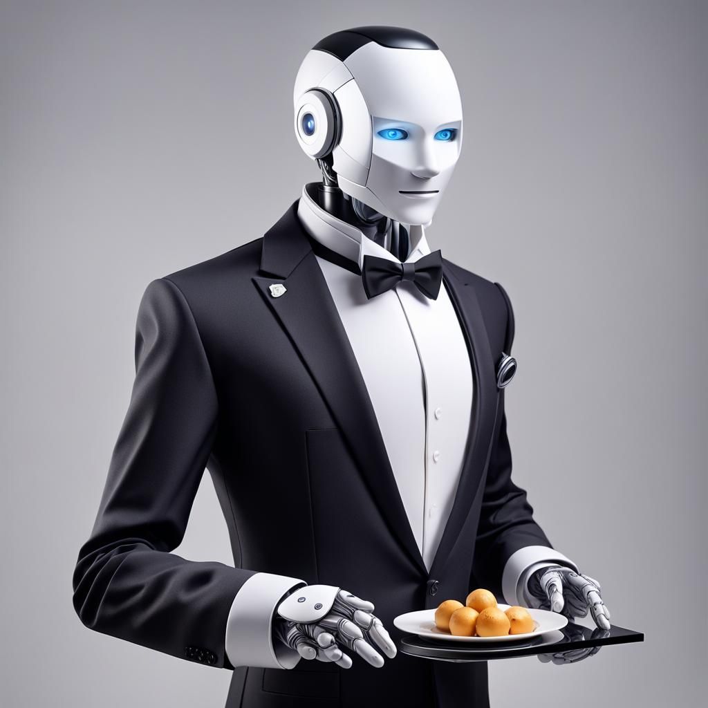 Robotic butler - AI Generated Artwork - NightCafe Creator