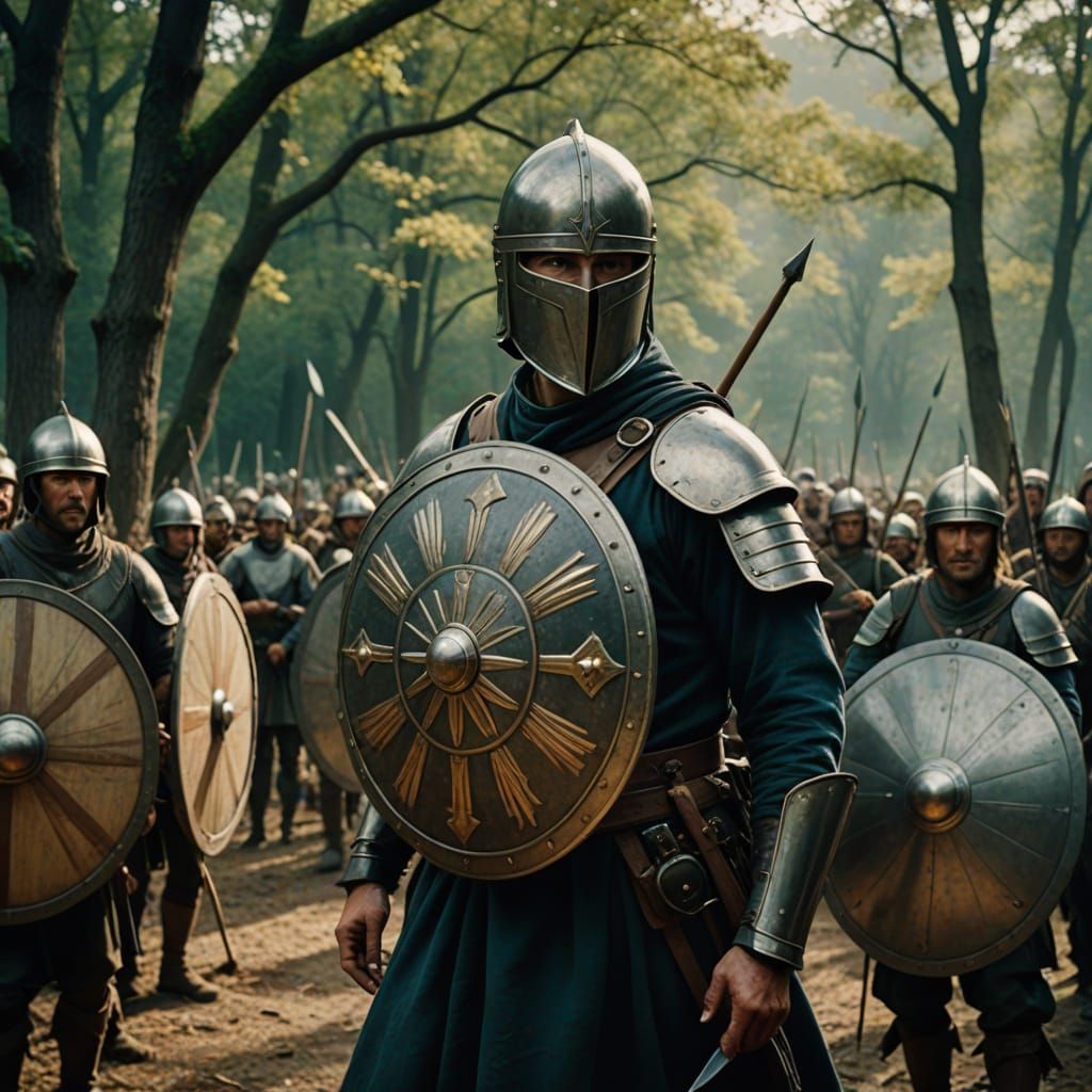 Historical Shield in Cinematic Style - AI Art