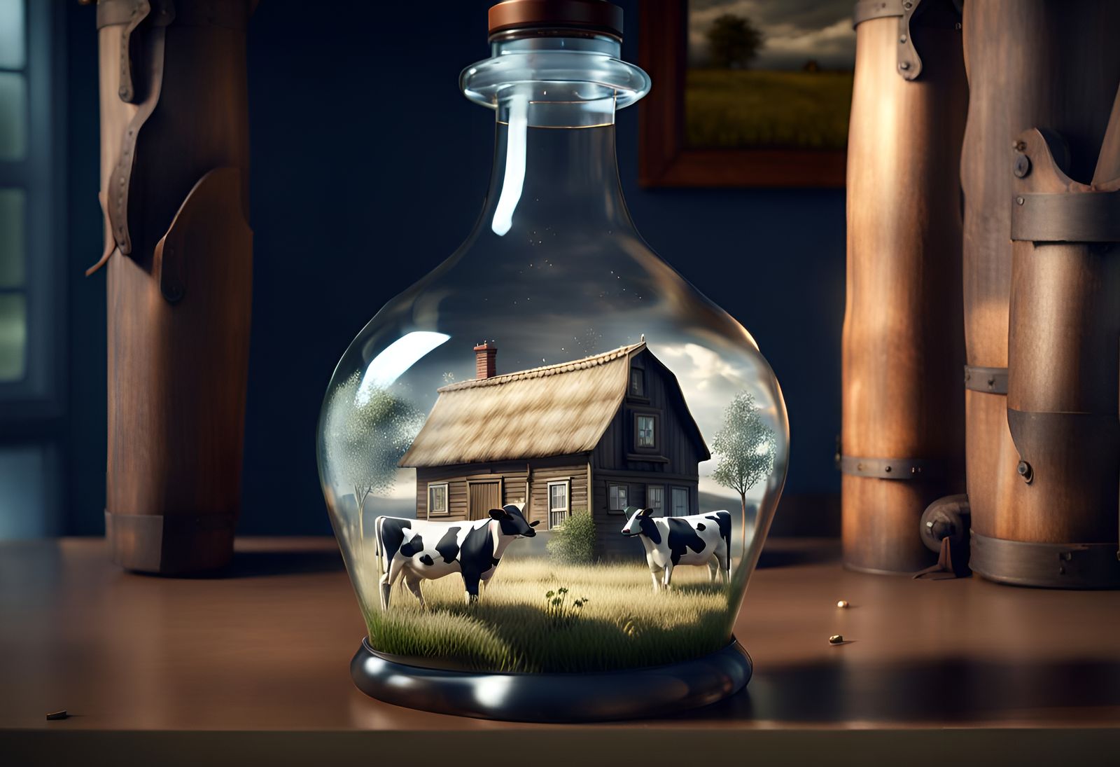 Captured Farmhouse - AI Generated Artwork - NightCafe Creator
