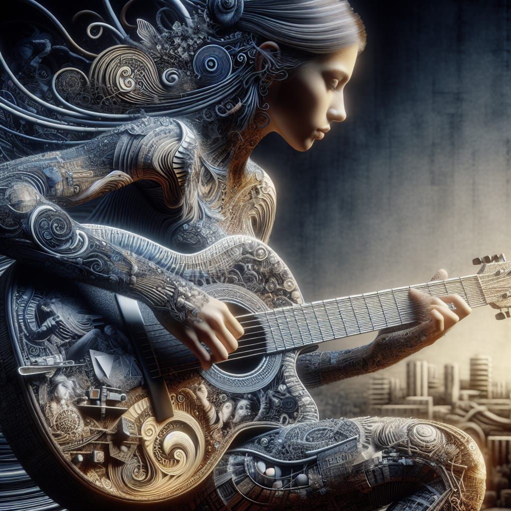 Guitar Player - AI Generated Artwork - NightCafe Creator