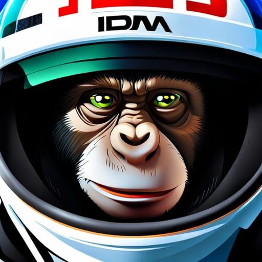 Chimp the Champ: The Racer v9 - AI Generated Artwork - NightCafe Creator