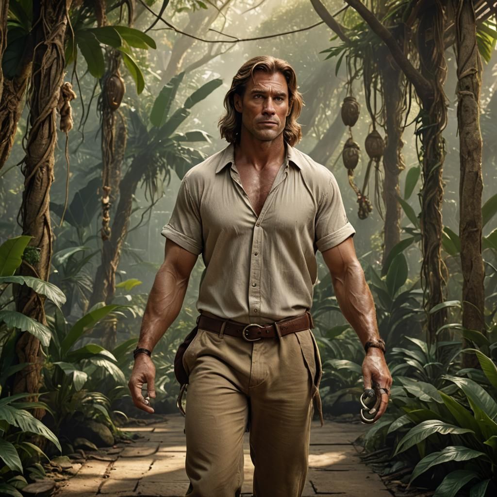 Handsome jungle man - AI Generated Artwork - NightCafe Creator