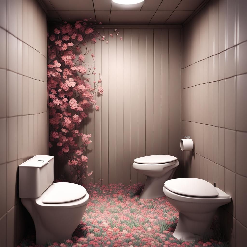 Amazing photo toilet spring by insanely detailed render of spring ...
