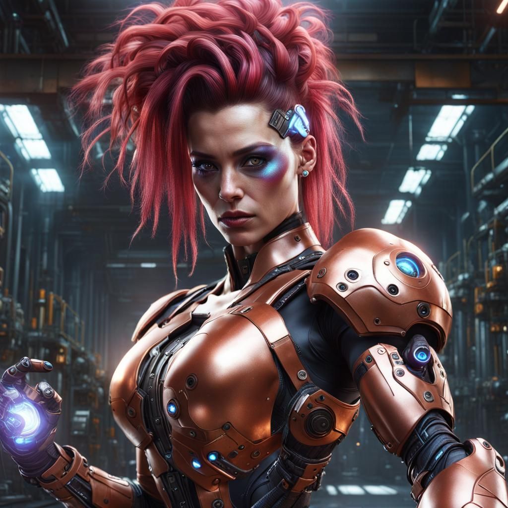 Amazing Heroic Cyborg - AI Generated Artwork - NightCafe Creator