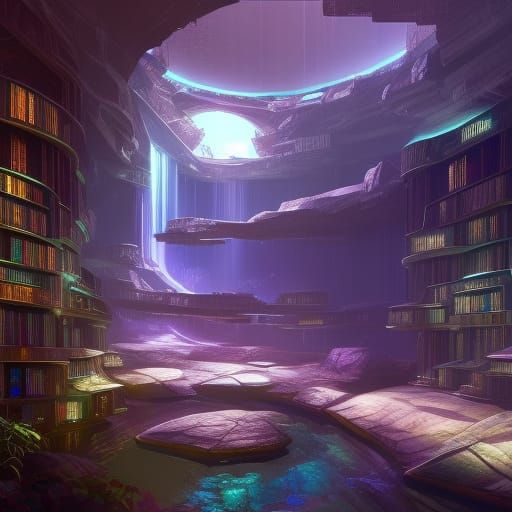 Wormhole Library - AI Generated Artwork - NightCafe Creator