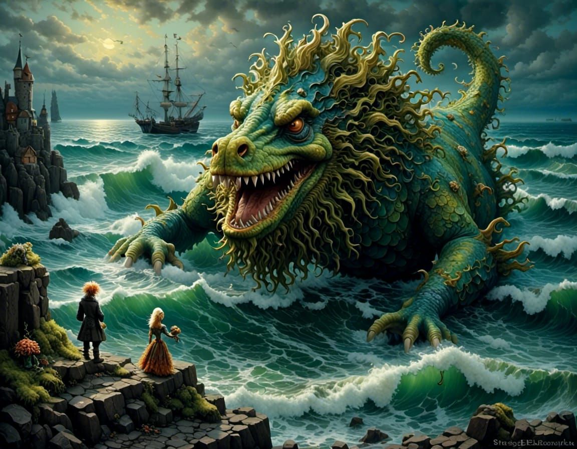 Sea monster - AI Generated Artwork - NightCafe Creator