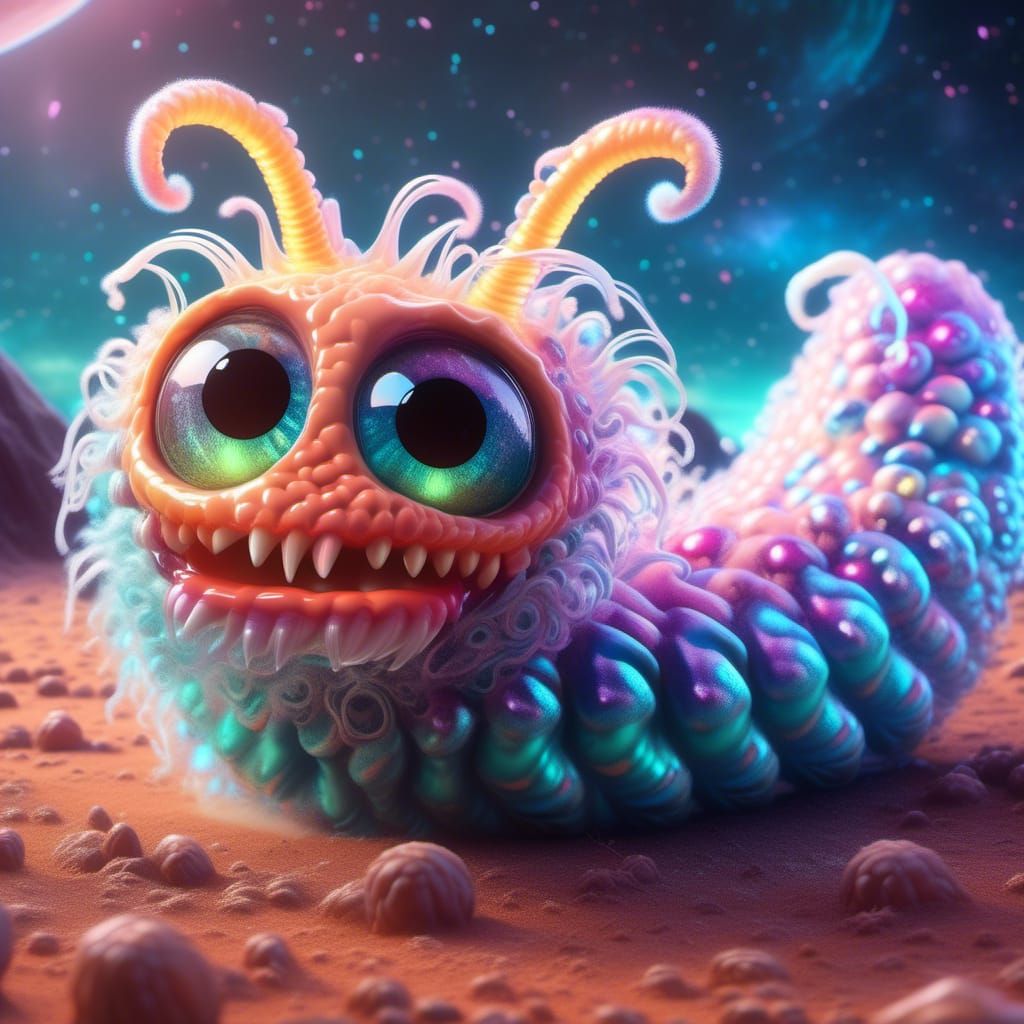 Cosmic Worm - AI Generated Artwork - NightCafe Creator