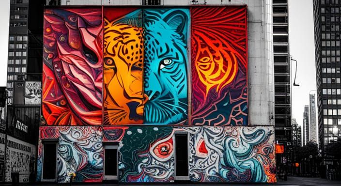 Tiger Street Art - AI Generated Artwork - NightCafe Creator