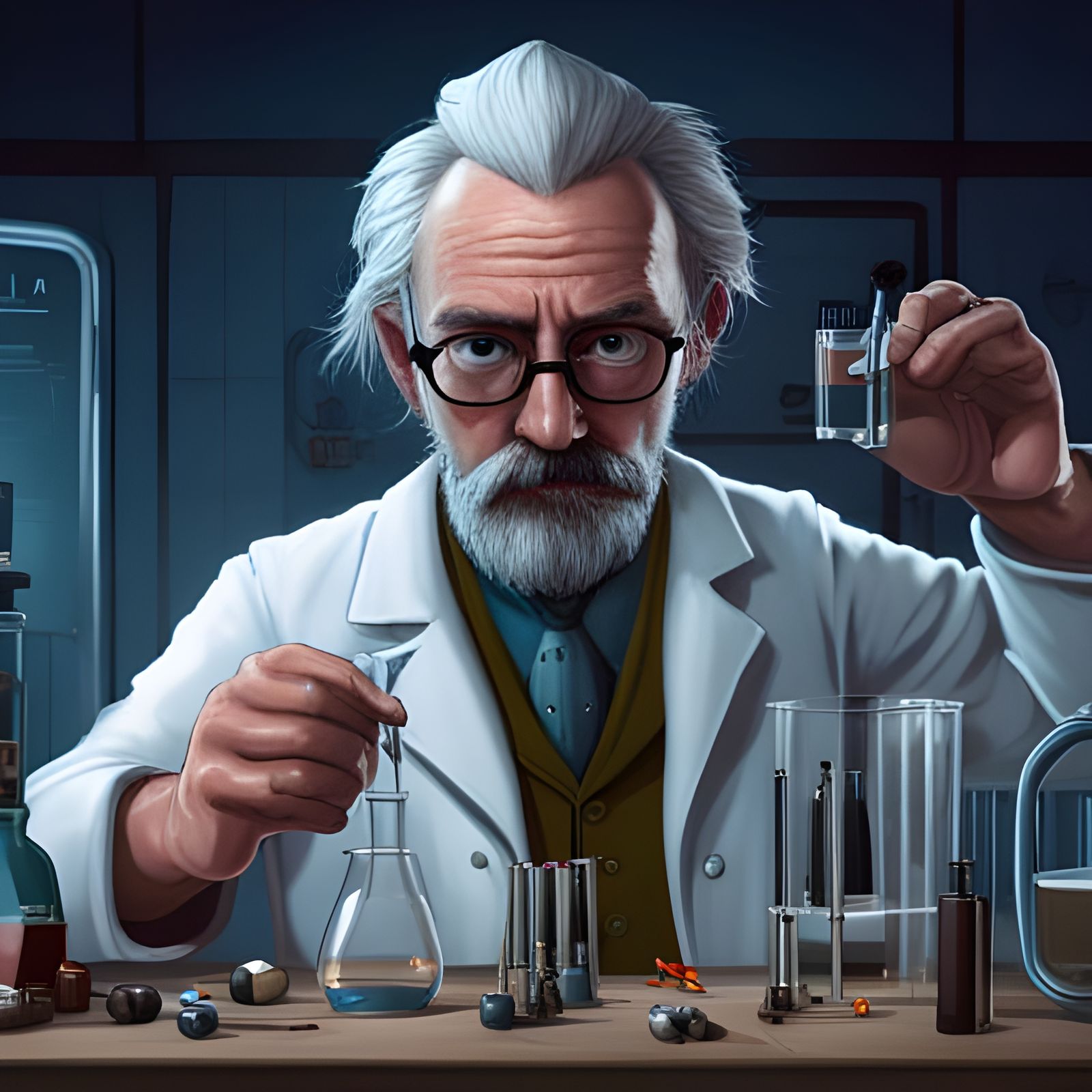 The Mad Scientist - AI Generated Artwork - NightCafe Creator