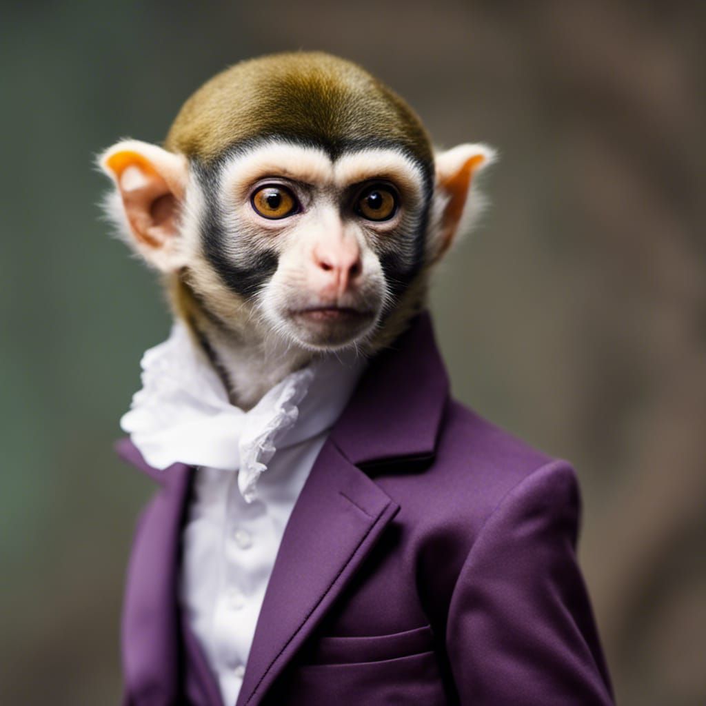 Mr Nelson, the cute monkey - AI Generated Artwork - NightCafe Creator