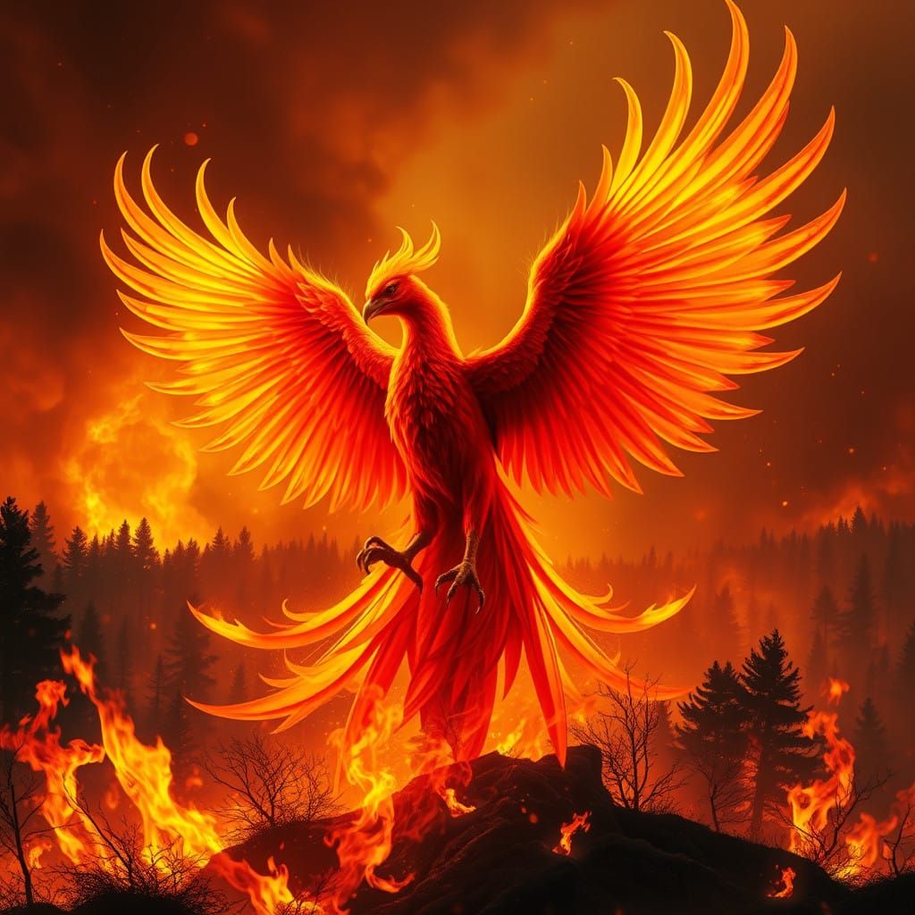 Phoenix Reborn in Fire - Phoenix Reborn in Fire