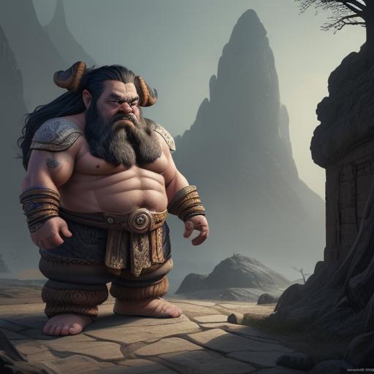 buff dwarf - AI Generated Artwork - NightCafe Creator