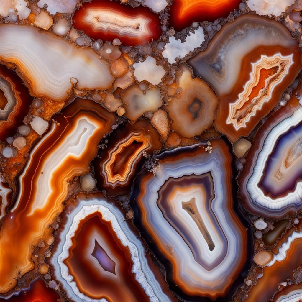Agate in many colors, Botswana Agate - AI Generated Artwork - NightCafe ...