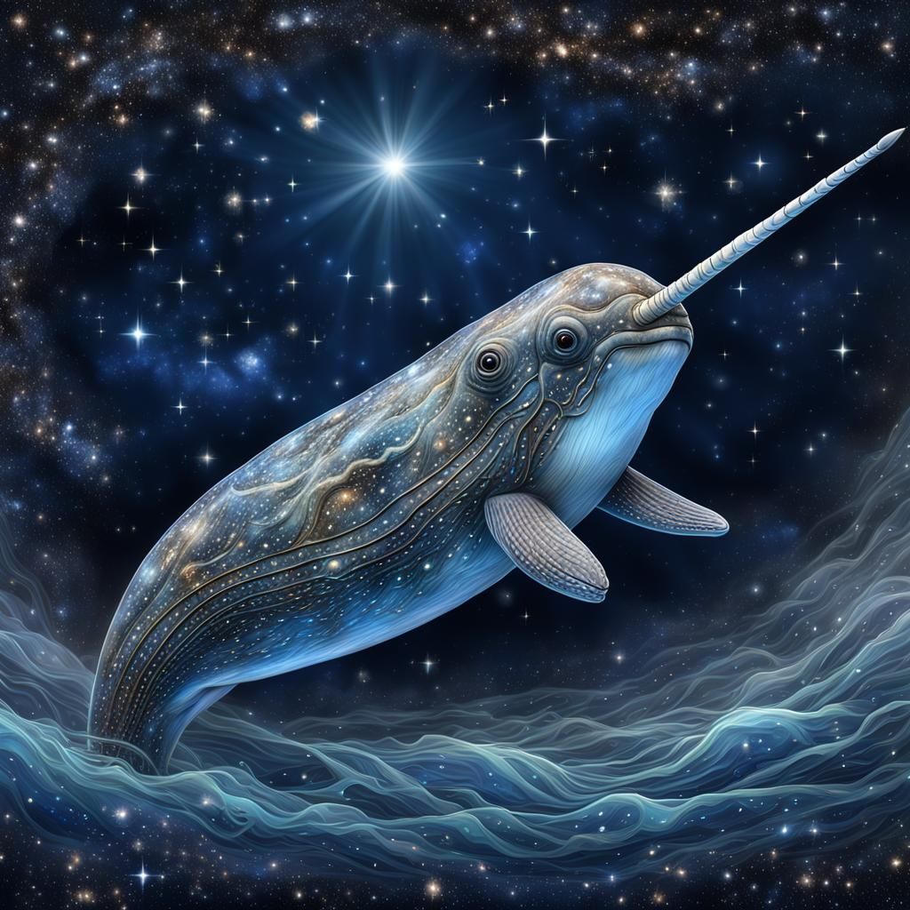 Narwhal space farer - AI Generated Artwork - NightCafe Creator
