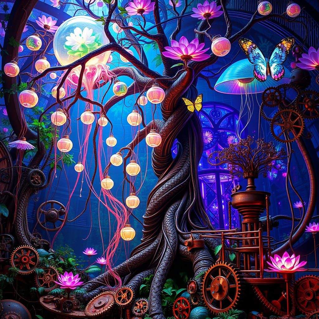 Mechanical Eden: Symphony of the Surreal Flora