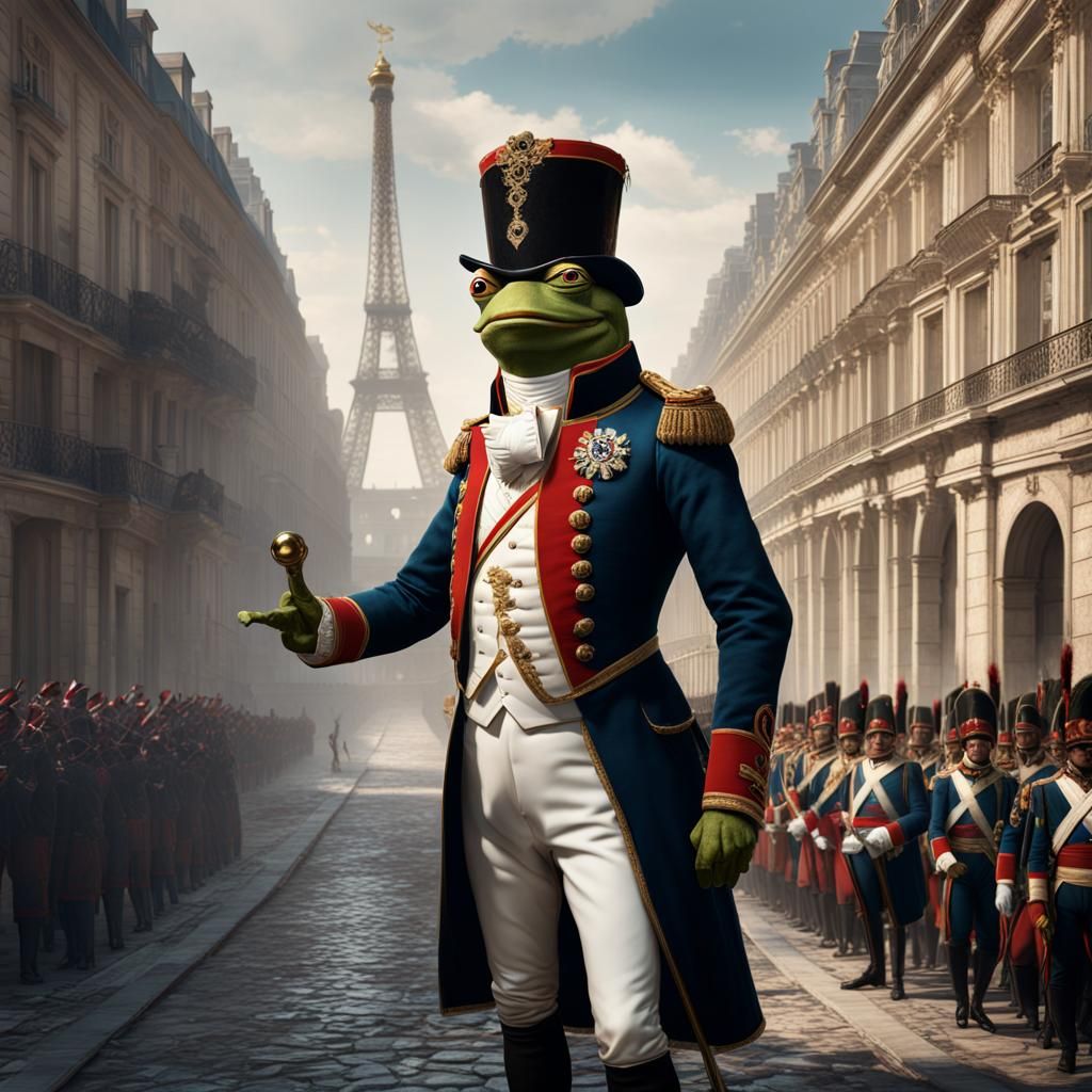 Pepe The Frog as Napoleon Bonaparte in a French Outfit - AI Generated ...