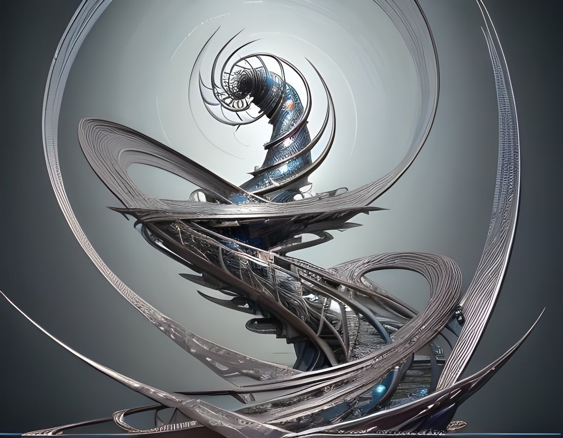 spiral metal pointy thing - AI Generated Artwork - NightCafe Creator