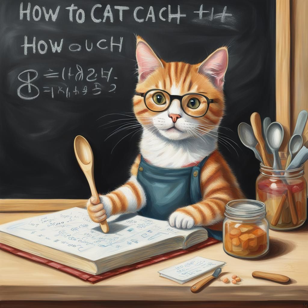 cooking cat - AI Generated Artwork - NightCafe Creator