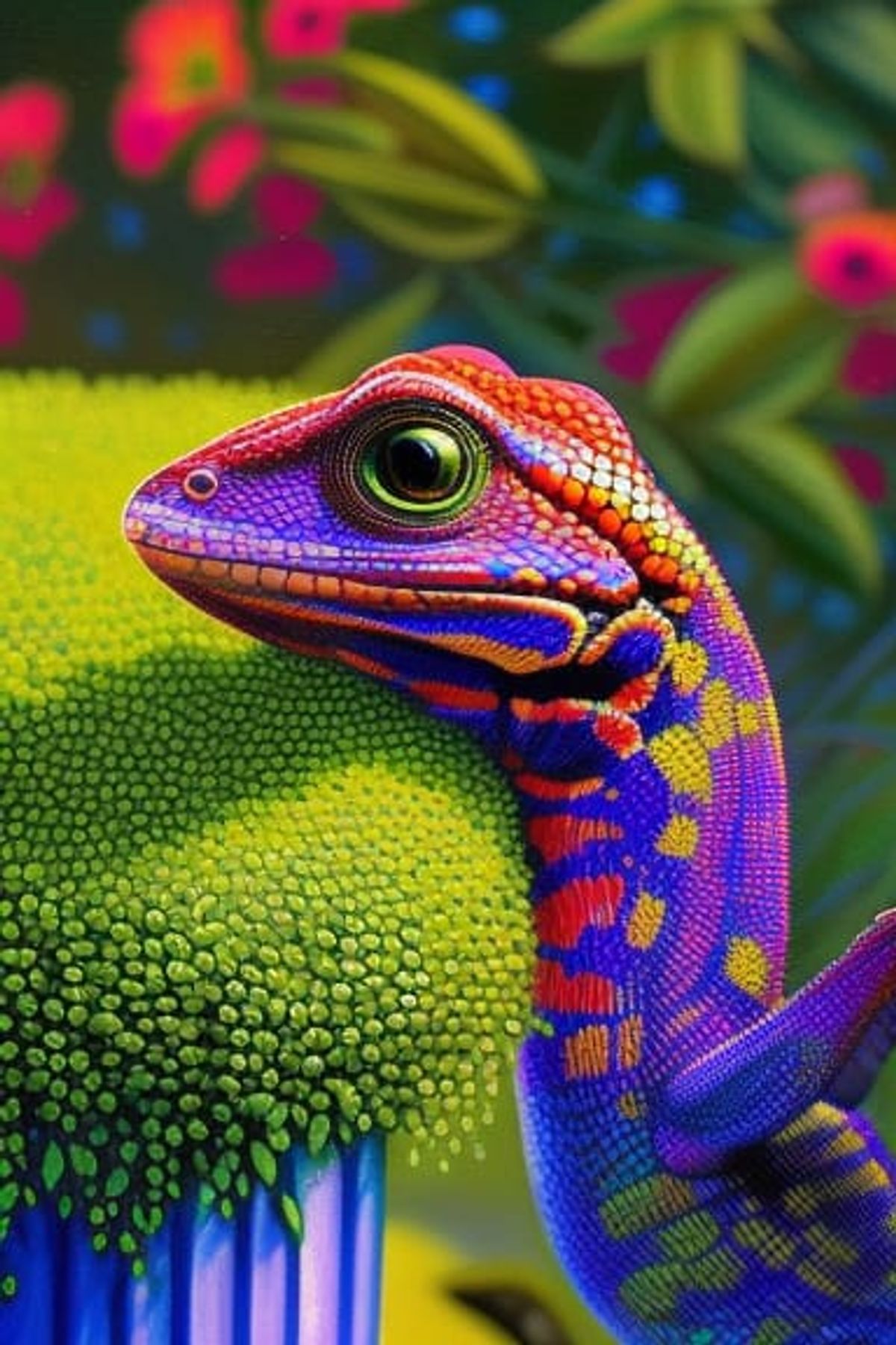 Lizard Contortionist - AI Generated Artwork - NightCafe Creator