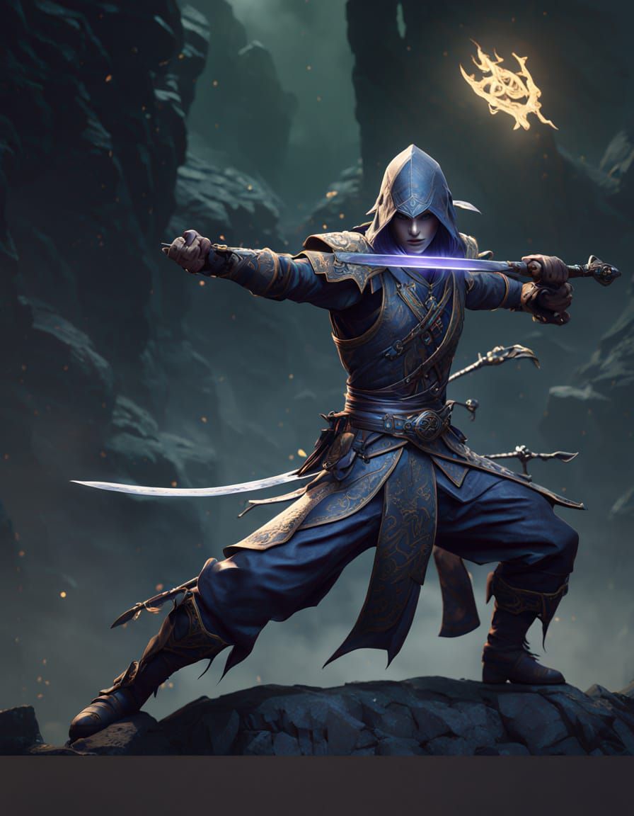 Ethereal Dark Fantasy Masterpiece: High Elf Pirate... - AI Art