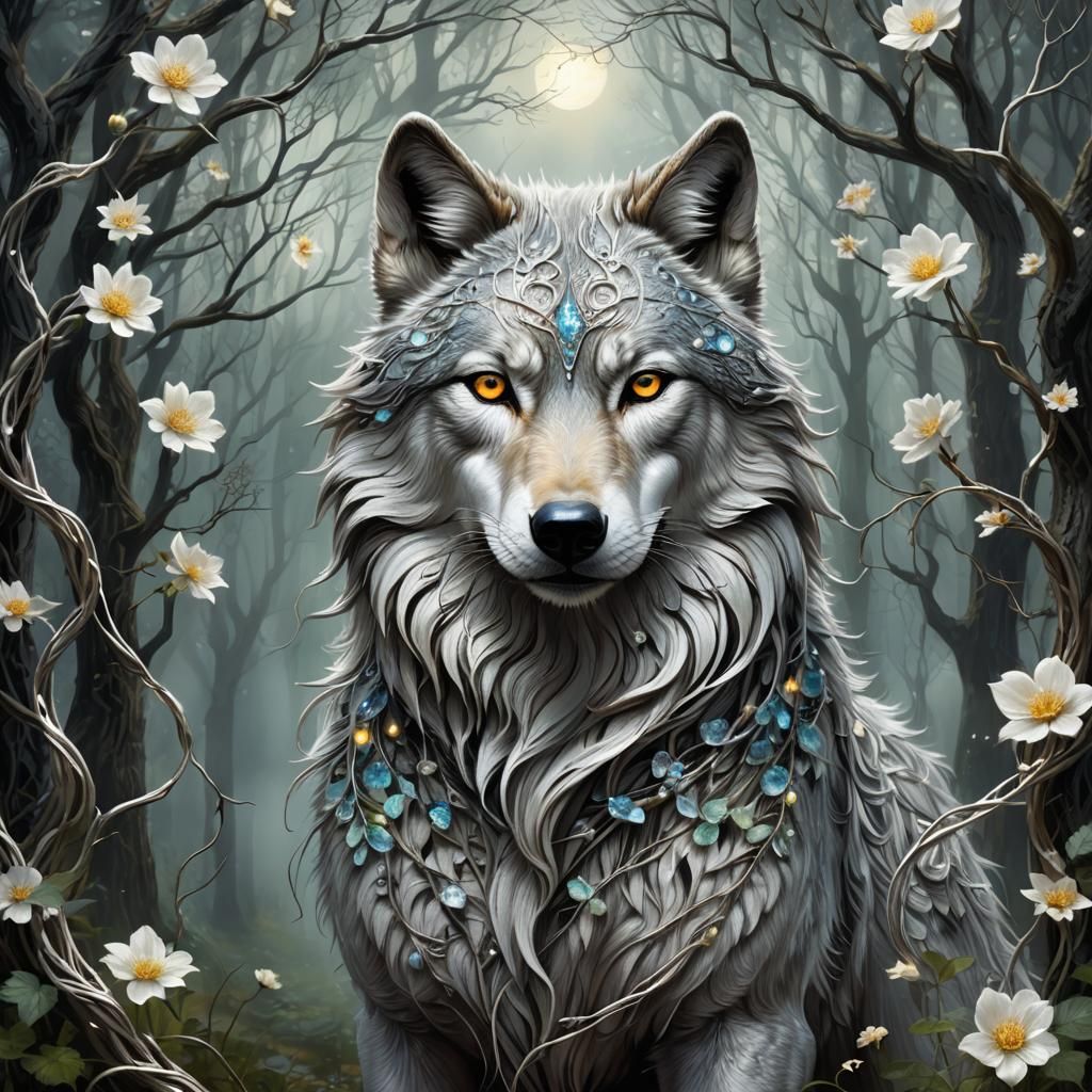 Magic Wolf - AI Generated Artwork - NightCafe Creator